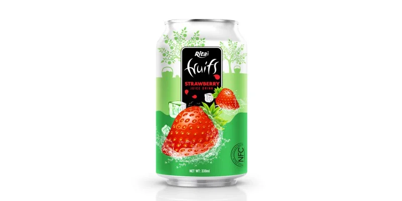 Private label products strawberry juice 330ml - OEM Manufacturing Beverages